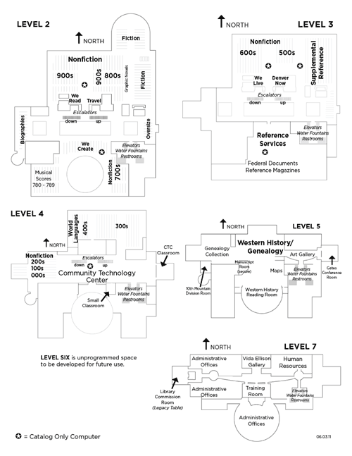 Central Library Maps and Call Number Guide | Denver Public Library